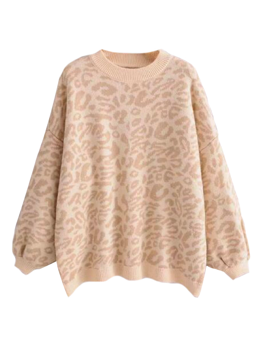 'Kanya' Crewneck Leopard Print Sweater (3 Colors) – Goodnight Macaroon